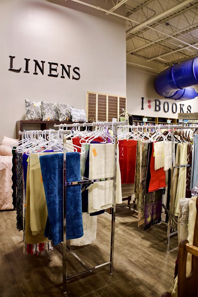 In the linens section, tomorrow's guest room makeover awaits today, with colors and patterns that span every decorating era imaginable.