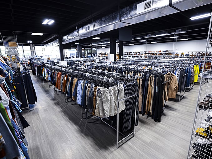 The menswear section is a sea of possibilities, with enough options to outfit everyone from casual weekenders to corporate climbers.