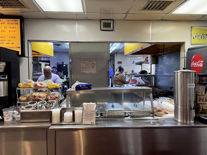 The kitchen – where the magic happens without smoke and mirrors, just decades of know-how and a well-seasoned grill.