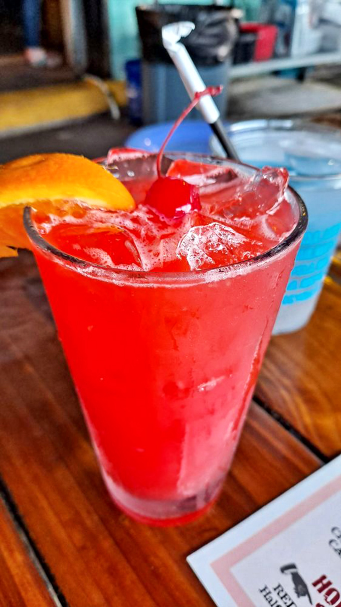 This rum punch isn't just a drink—it's liquid sunshine with a cherry on top. The perfect companion for watching fishing boats return to harbor.