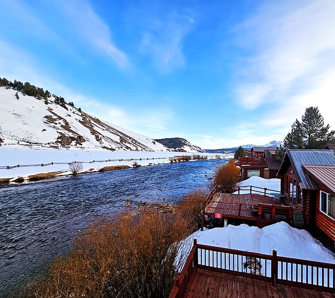 Winter reveals Stanley's other personality—where riverside cabins become cozy outposts in a snow-globe world that most only see in Christmas movies.