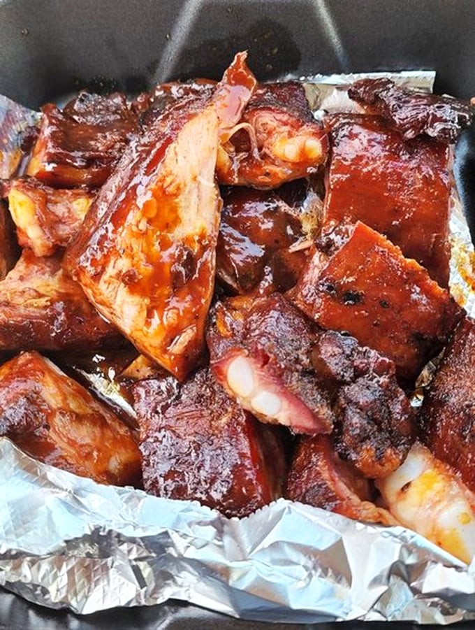 Rib tips: the barbecue lover's candy. These bite-sized morsels of caramelized pork and sauce deliver maximum flavor in minimum space.