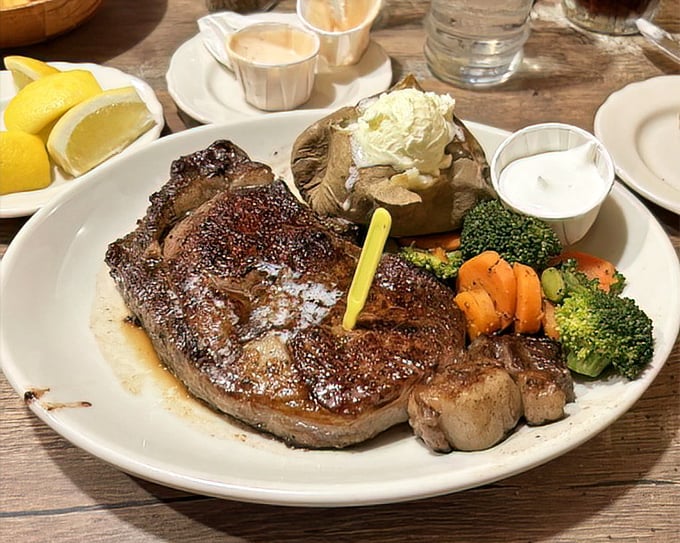 This isn't just steak—it's a masterclass in meat, with a perfect sear giving way to juicy tenderness that makes conversation pause mid-bite.