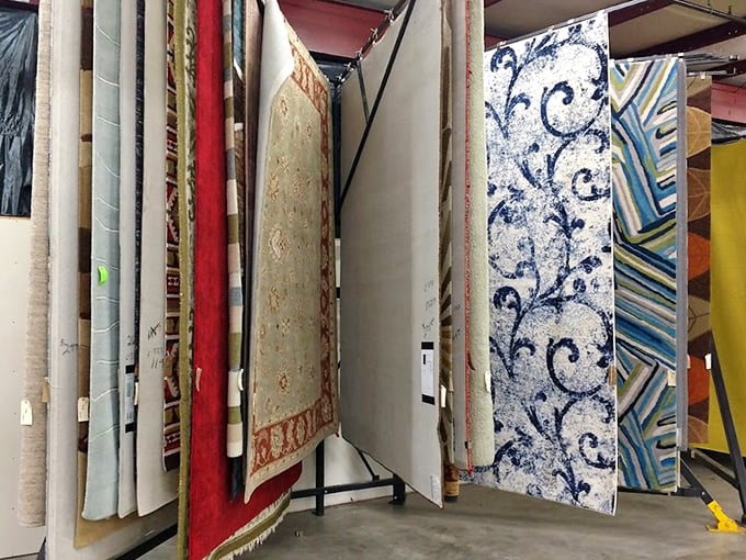 Rugs standing at attention like soft soldiers, ready to cushion your feet and your decorating mistakes.