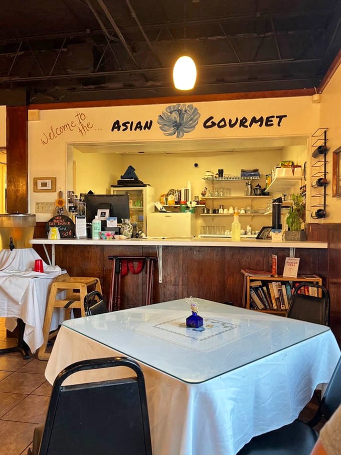 The counter where culinary magic begins – simple, efficient, and focused on what matters most: the food.