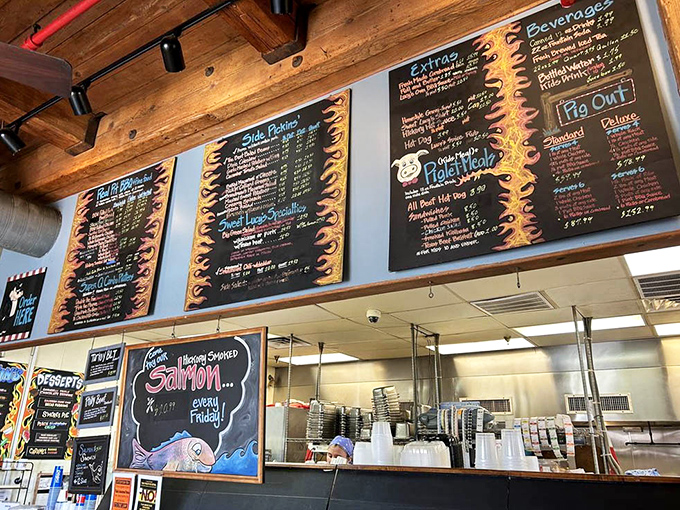 Behind the counter, the magic happens – smokers working overtime to deliver your future favorite meal.