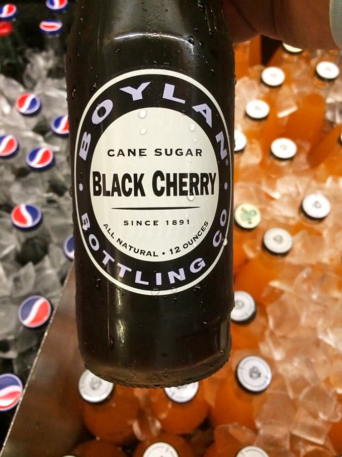 Boylan's Black Cherry soda – because sometimes your barbecue deserves a companion with more personality than water.