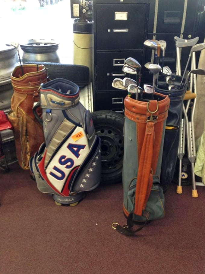 Golf clubs and vintage sports equipment—where someone's abandoned hobby becomes your new weekend passion at a fraction of retail price.