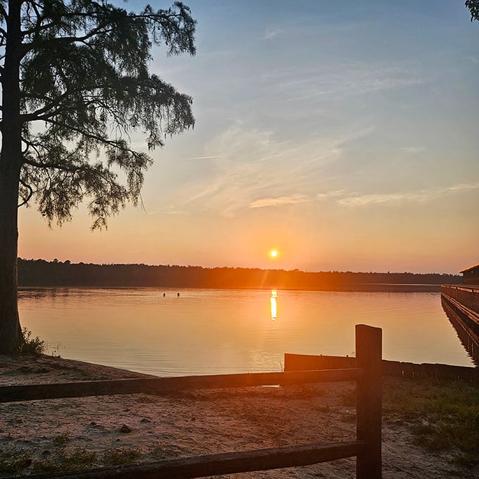 Sunsets at Jones Lake aren't just beautiful—they're therapeutic. As the golden orb kisses the water goodnight, your blood pressure drops a few points in response.