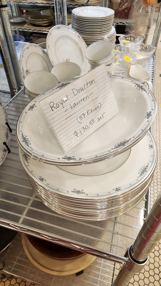 Fine dining without the fine price—this Royal Doulton Lauren china set offers 67 pieces of elegant entertaining possibilities for just $130.