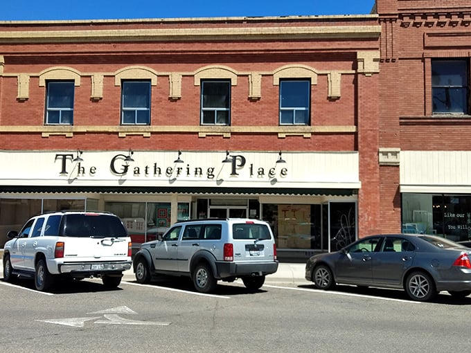 "The Gathering Place" isn't just a name – it's a promise kept daily in this brick-fronted establishment where community happens naturally.