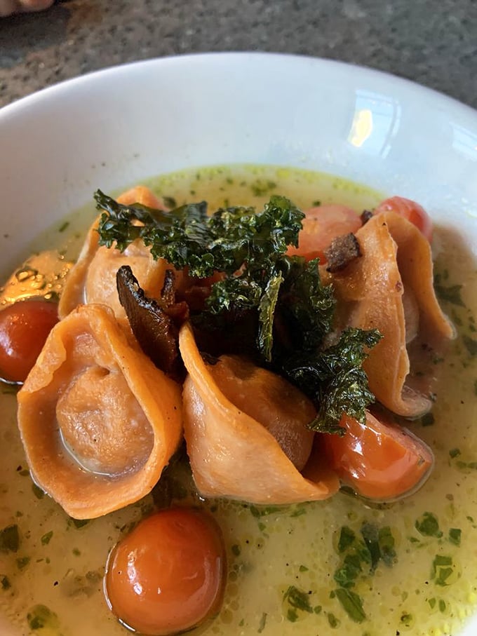 Pasta that doesn't just sit in broth—it dances in it. Each tortellini holds a secret worth discovering with every bite.