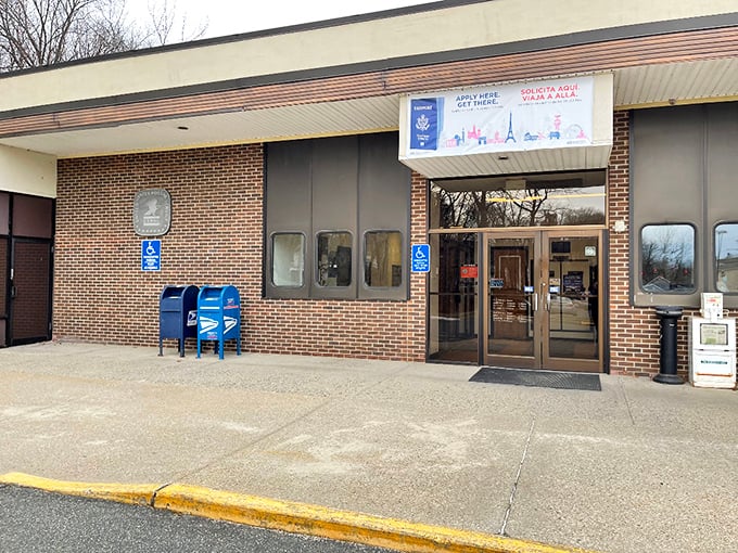 The local post office—where you can still mail a letter for less than a dollar and chat with neighbors who aren't in a Manhattan-style rush.