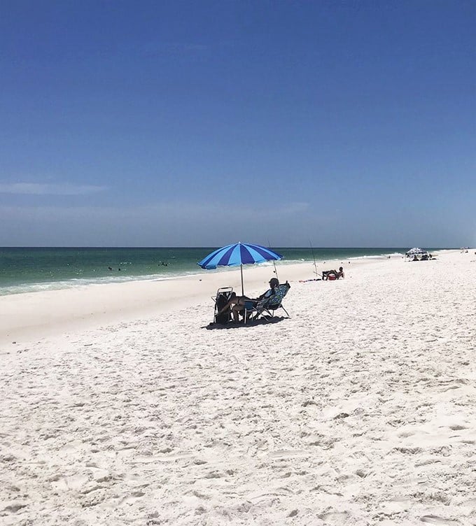 The perfect beach equation: one chair + one umbrella = zero problems. Mathematics never felt so relaxing or looked so beautiful.