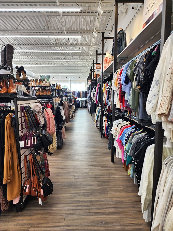 Wide aisles and thoughtful organization—like Marie Kondo and a retail architect had a beautiful shopping baby.