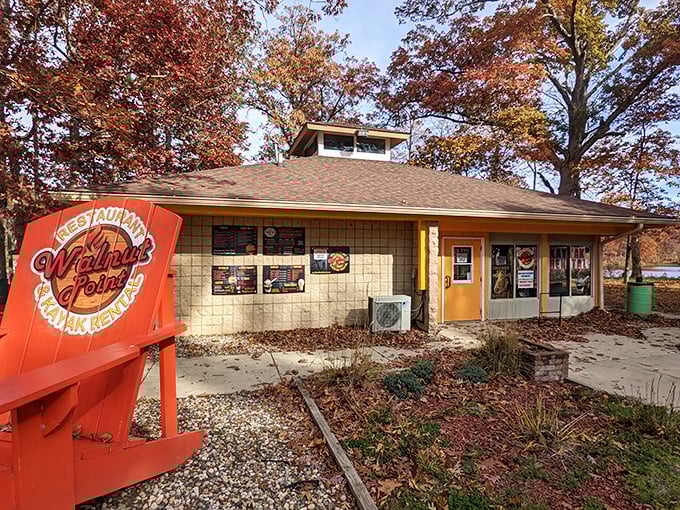 Restaurant and kayak rental – because sometimes outdoor adventures require indoor dining backup plans.