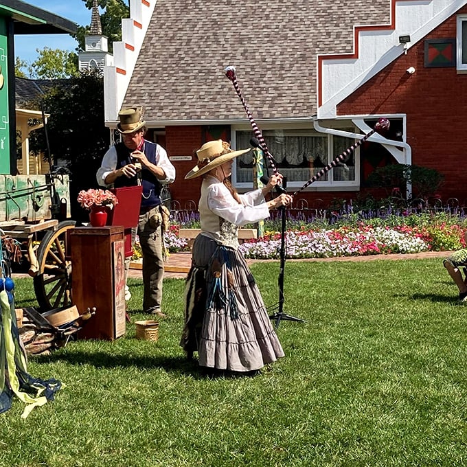 During Wyatt Earp days, the streets fill with performers who bring history to life—wooden shoes optional.