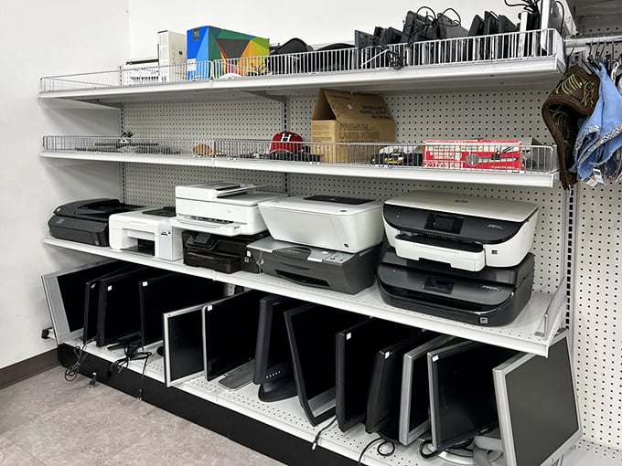 Technology's retirement home, where yesterday's printers and monitors hope for one more chance to be useful in someone's home office.
