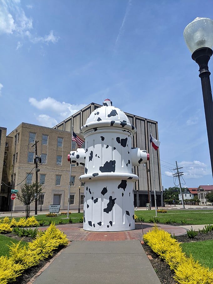 The hydrant's backside is just as impressive – commitment to detail from every angle.