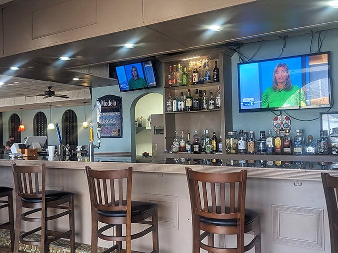 The bar area—where strangers become friends and tequila turns into stories you'll tell tomorrow.