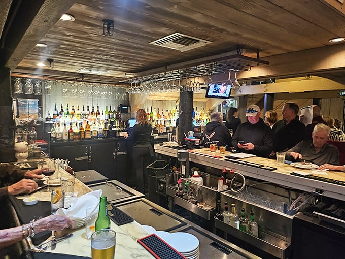 The bar buzzes with anticipation—each bottle a promise, each bartender a curator of coastal conviviality.