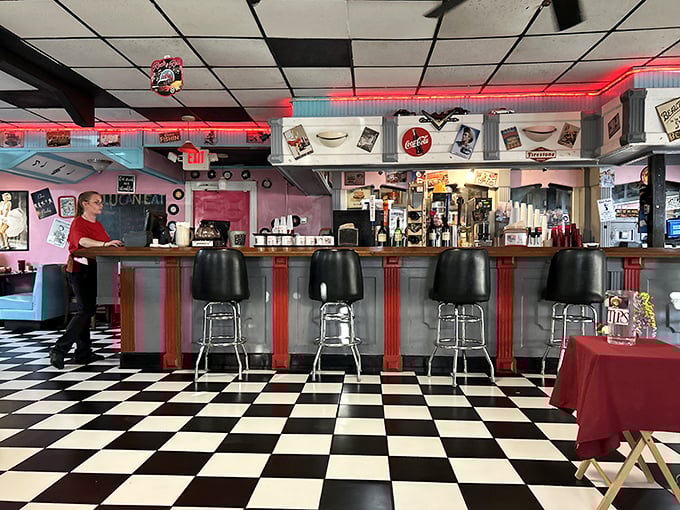 The counter's where the magic happens—and where the coffee cup never stays empty.