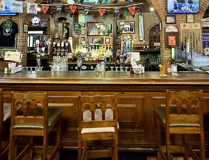 The bar where everybody might not know your name yet, but they will by your second visit. Polished wood and gleaming taps await your decision.