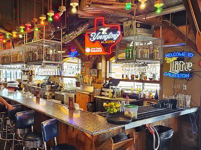 A bar that understands its mission: to provide liquid courage before you attempt to eat your weight in seafood.