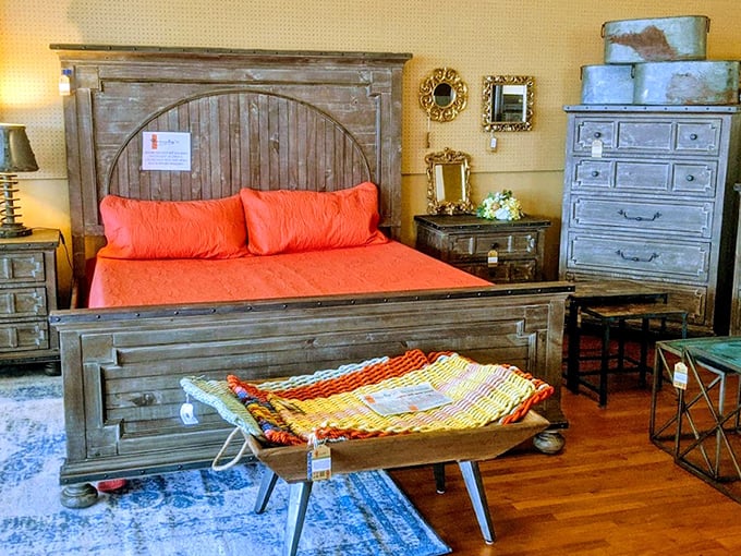 Not just a bedroom set—a statement piece with stories to tell. That headboard has seen more history than most history books.