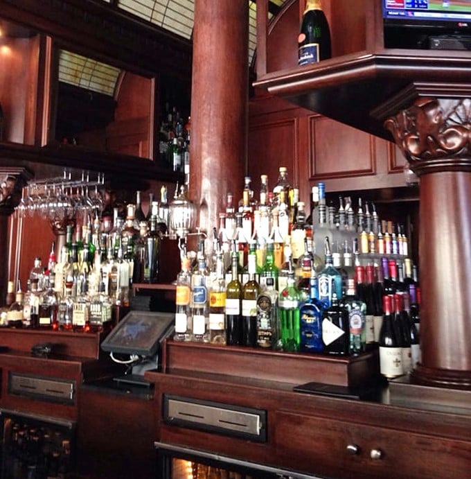 A bar stocked so thoroughly it could survive an apocalypse. Your martini will never taste better than when paired with something from the raw bar.