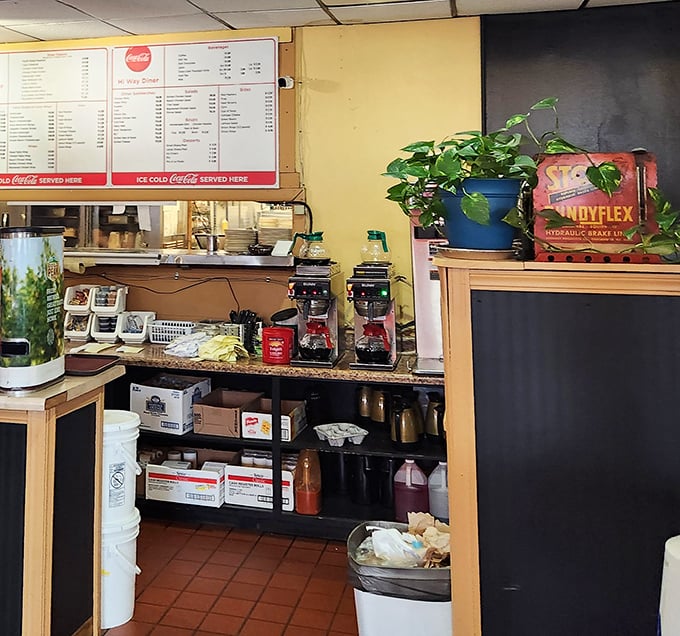 Behind-the-scenes at a diner where efficiency meets nostalgia, and both shake hands over excellent coffee.