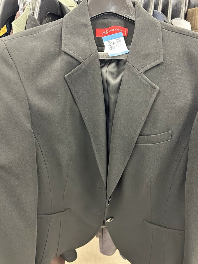 An Anne Klein blazer for $16.99 – corporate chic without the corporate paycheck required.