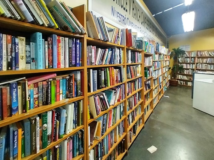 The book section rivals small-town libraries with its impressive selection. Literary adventures await at prices that make building your home collection dangerously tempting.