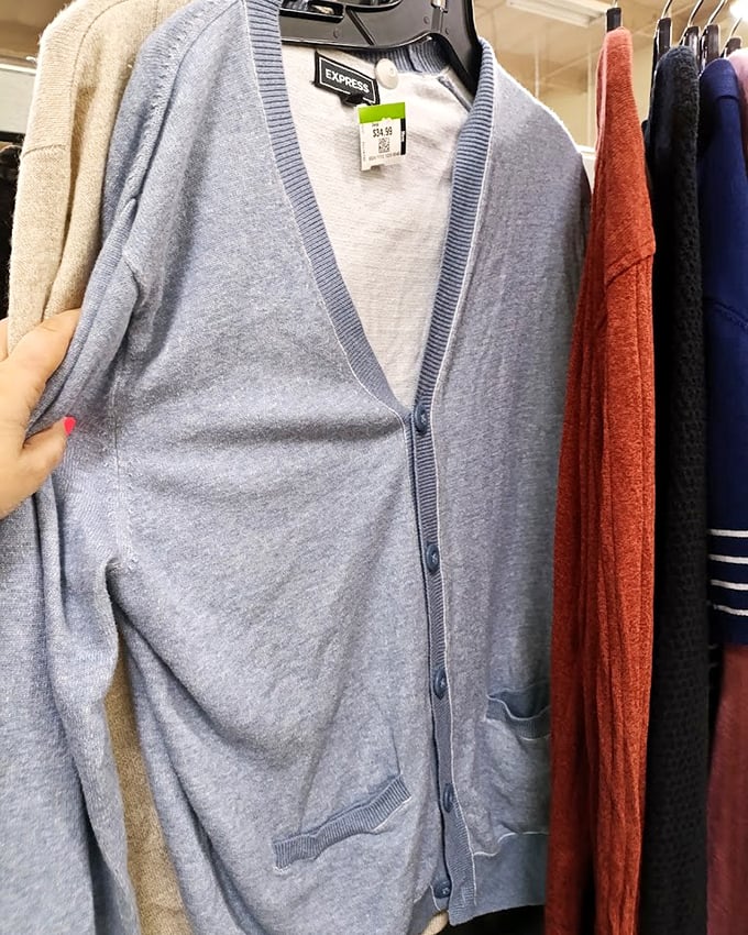 That perfect blue cardigan wasn't made for you – it was waiting for you. Previous owner's style karma now passes to you.