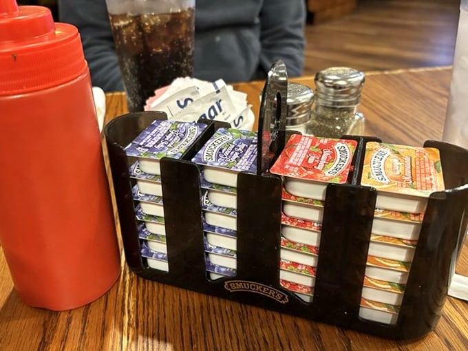 The condiment caddy – civilization's greatest achievement for those who believe breakfast is merely a delivery system for jam.