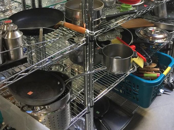 Cast iron that's already perfectly seasoned and pots with stories to tell—kitchen essentials waiting for their next culinary adventure.