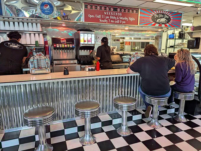 Counter seating—where solo diners become temporary family and the short-order ballet unfolds before your appreciative eyes.