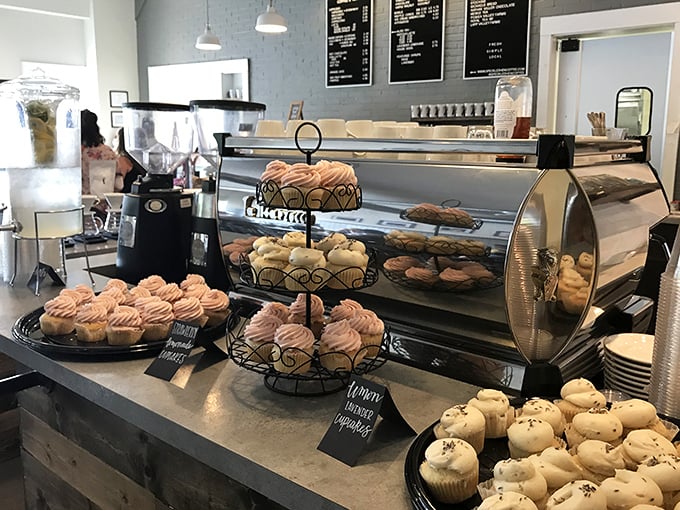 A pastry case that tests your willpower with every glance. These cupcakes aren't just baked—they're architected for maximum temptation.