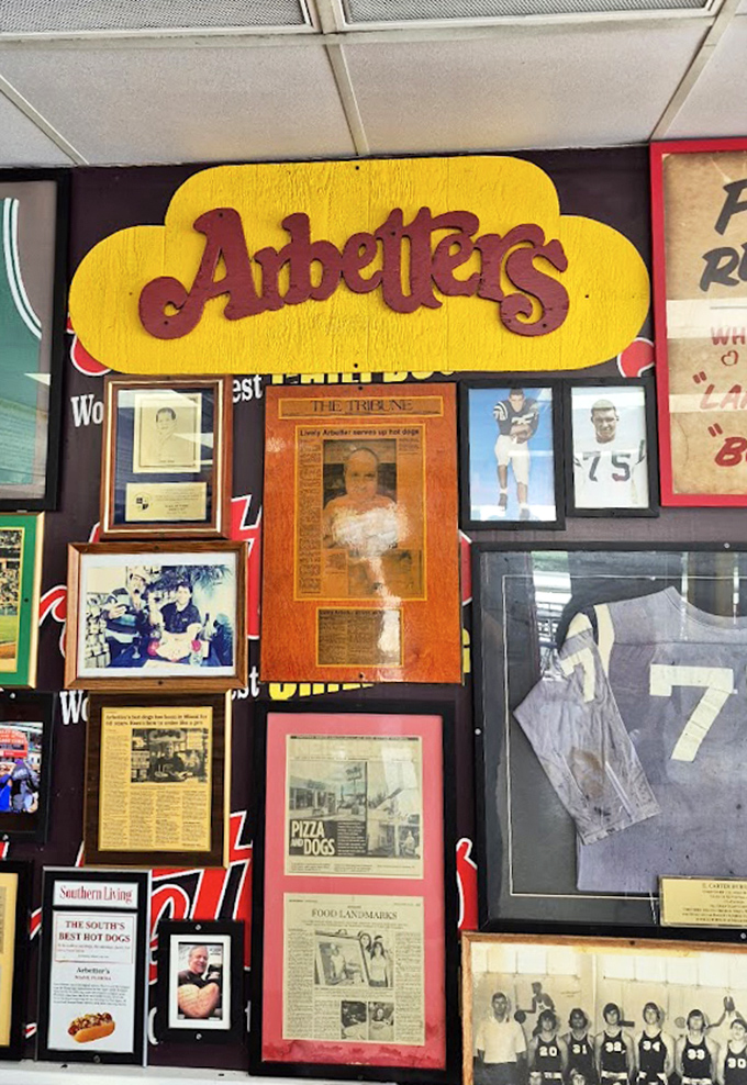 The walls tell stories of decades serving Miami, with framed memories and accolades proving this place has earned every bit of its legendary status.