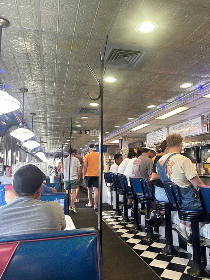 Morning rush brings a symphony of clinking forks and murmured conversations—Panama City Beach's breakfast soundtrack.