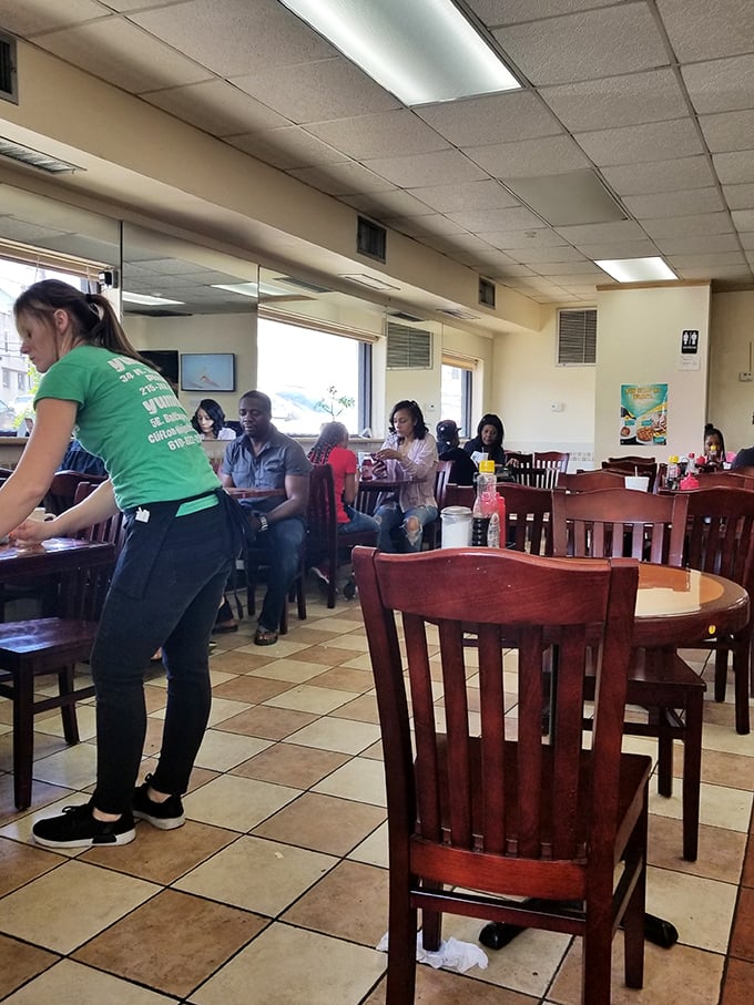 Real people enjoying real breakfast at any hour they choose – this is democracy in its most delicious form.