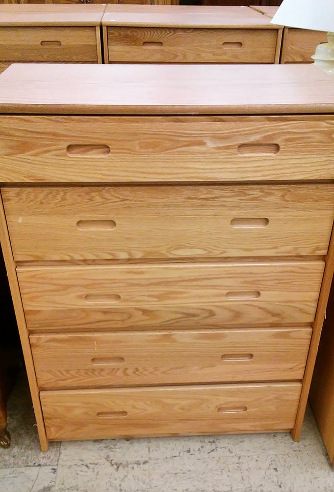This solid wood dresser isn't just furniture – it's potential, personality, and proof that quality craftsmanship never goes out of style.