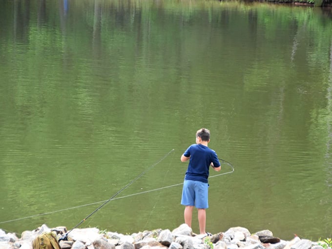 Fishing at Croft—where "waiting for something to happen" transforms from workplace frustration to peaceful meditation.
