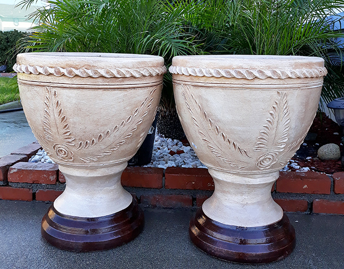 Garden elegance without the garden center price tag. These stately planters would make even the humblest houseplant feel like royalty.