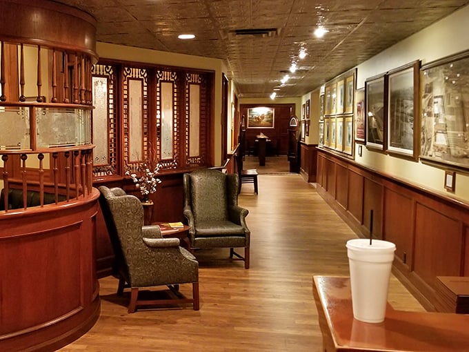 The hallway to the dining room feels like walking through Arizona's ranching history—minus the dust and cow patties.