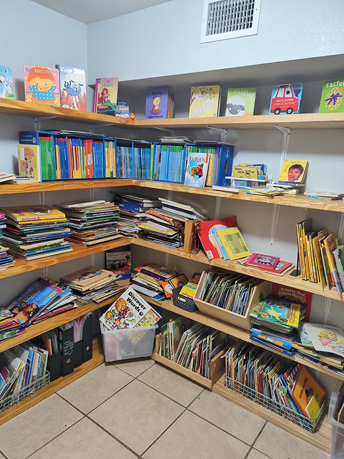 The children's book corner – where beloved characters wait patiently for their next adventure with a new generation of tiny readers.