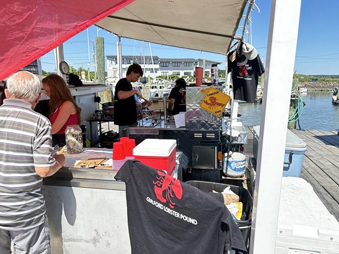 Where the magic happens – no-nonsense cooking station where fresh catches transform into coastal delicacies right before your eyes.
