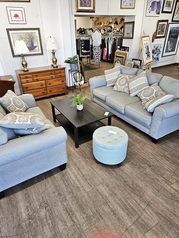 Living room vignettes showcase how secondhand can look first-class. These sofas have stories to tell, but they're ready to hear yours for a fraction of retail.