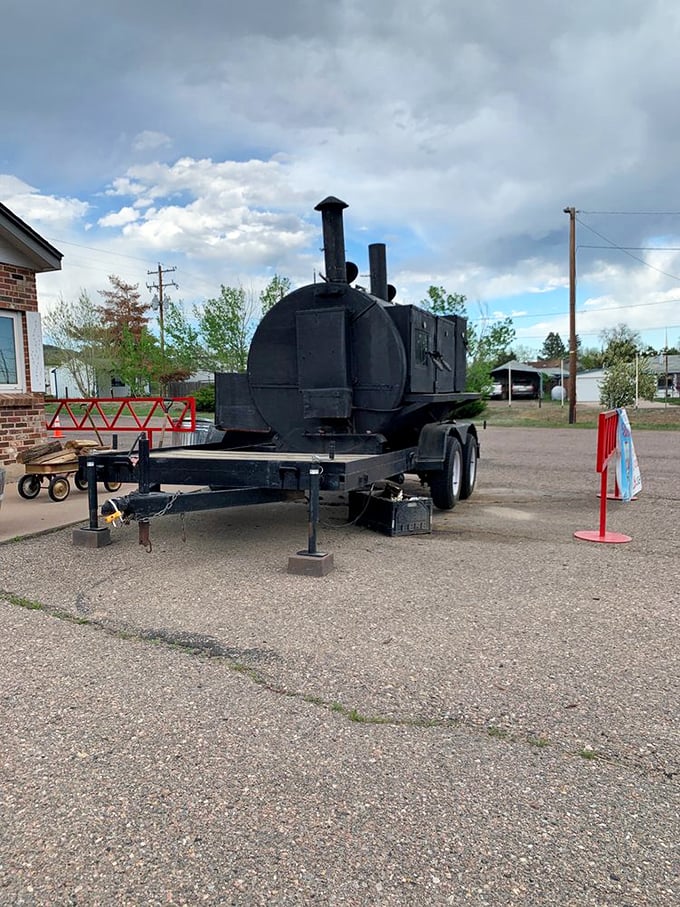 The source of all that smoky magic – this trailer-mounted smoker is basically the BBQ equivalent of Excalibur, producing meat worthy of royalty.