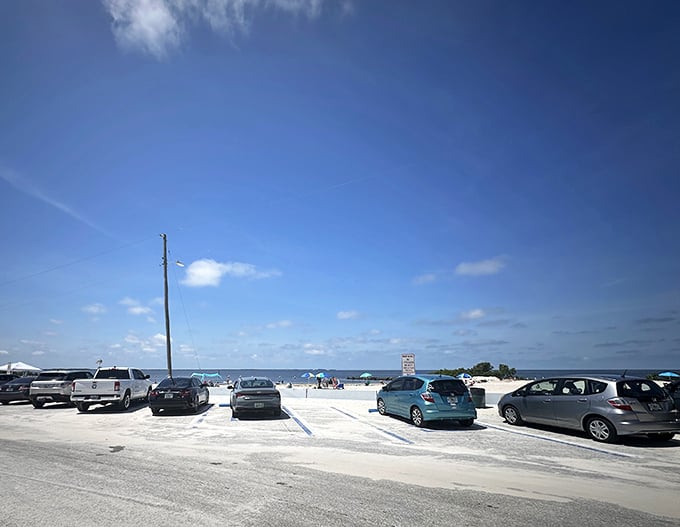 The world's most honest parking lot. No fancy valets, no validation required—just a simple space to leave your car while you reconnect with nature.